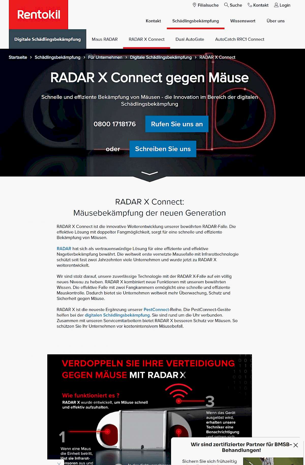 Neue Radar X Connect von Rentokil | DpS